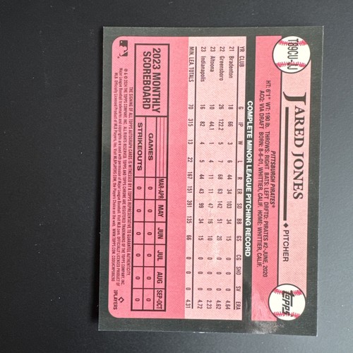 2024 Topps ‘89 Silver Pack Jared Jones Red Auto 1/5 | eBay