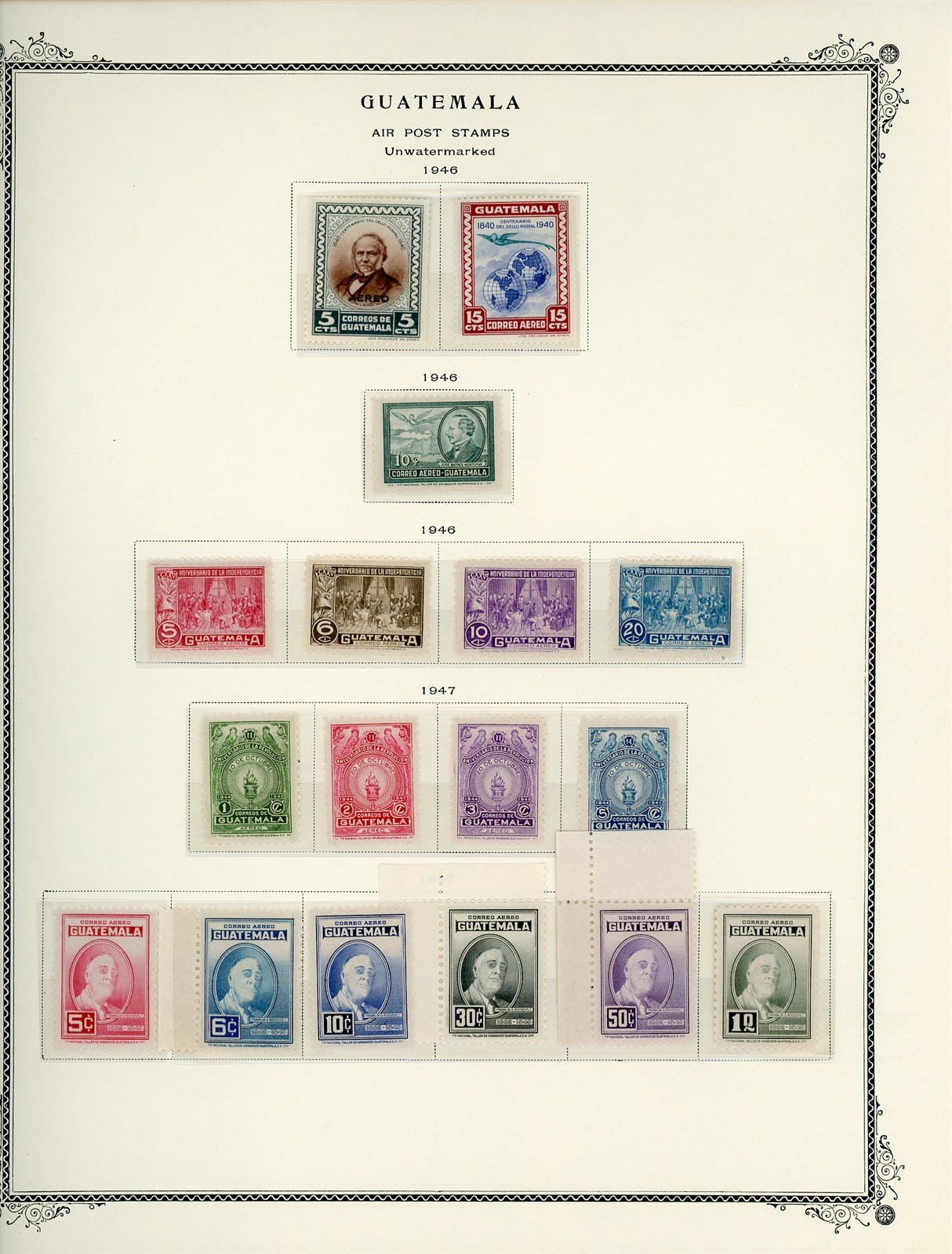 GUATEMALA Selections on Scott Specialty Album Page Lot #41 - SEE SCAN ...
