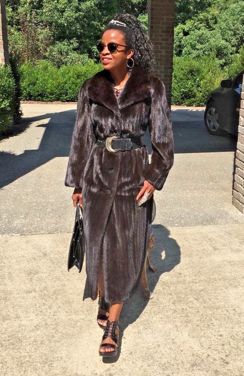 Designer Sorbara Neiman Marcus Full length Female Sable Black Mink Fur ...