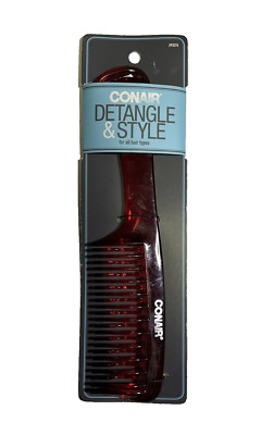 Conair Detangle & Style Super Comb For All Hair Types Red (1) Packaging ...