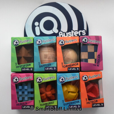 Wooden IQ Busters Puzzles - Spatial Logic for Mental Workout Xmas Gift ...