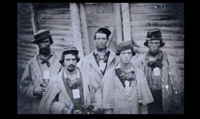 Confederate Prisoners PHOTO Civil War Soldiers Group, POW, Union Prison ...