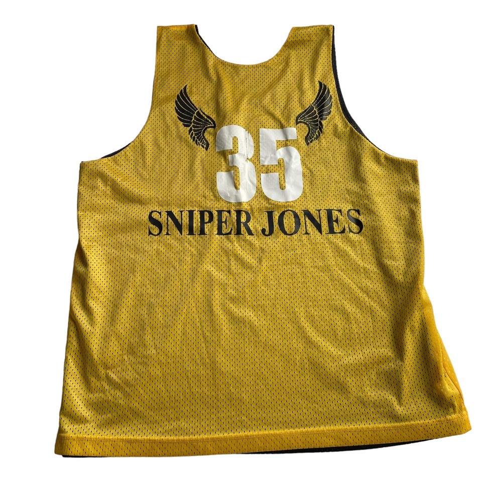 VS Victorious Secret Sniper Jones Mesh Basketball Jersey Black Yellow ...