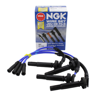NGK Blue Silicone Spark Plug Wire Set For Baja Forester Impreza Legacy ...