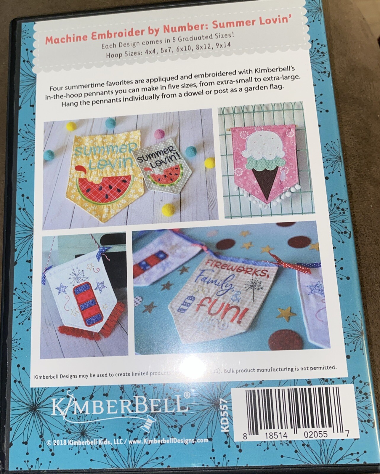 KimberBell Machine Embroidery CD Pennants & Banners: Summer Lovin ...