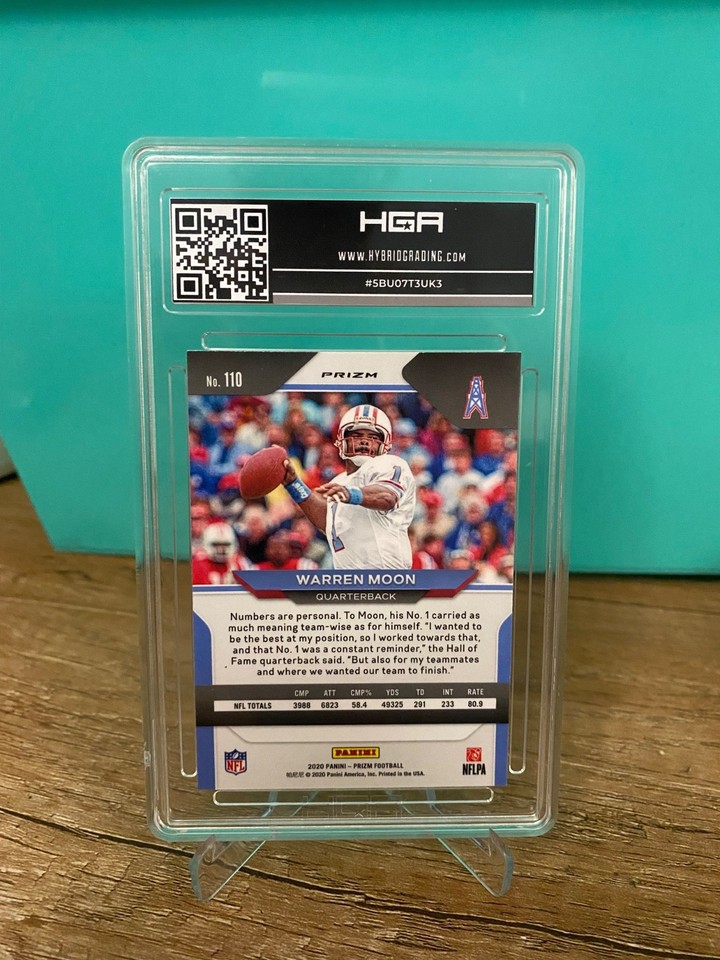 2020 Panini Prizm Red White Blue Prizm Warren Moon #110 HGA Graded 9.0 ...