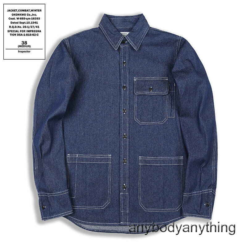 Hot Mens Casual Railroad Stripe Denim Shirts Western Striped Work Shirt ...