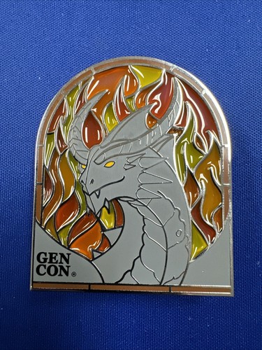 ROLLACRIT Gen Con 2021 Pin Stained Glass Genevieve Dragon - Super Cool ...