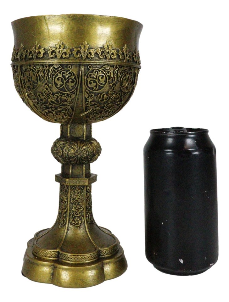 Ebros Merlin's Holy Grail The Golden Cup Of Life Chalice Ceremonial Cup ...