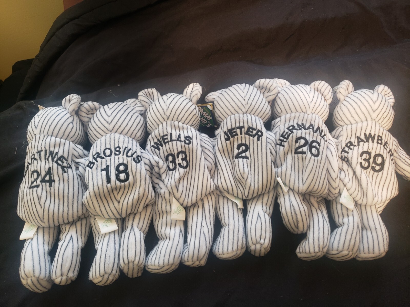 1998 New York Yankees Champs Salvino's Bamm Beanos Bear Plush Toy 6 ct ...