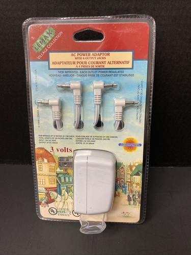 Lemax AC Power Adapter 4 Output Jacks 3V Village Adaptor 54100A Sealed ...