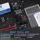 MICTUNING 12 Gang Switch Panel Kit Green Touch Led Lights Relays ...