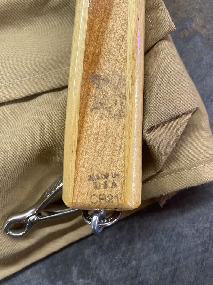 Vtg ACP Wood Frame Classic Landing Trout Fishing Net, With Vest, Flies ...