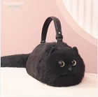 Handmade Ladies Multi-functional plush Cat Bag Cute one-shoulder ...