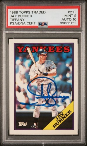 Jay Buhner RC Rookie 1988 Topps Traded Tiffany #21T Auto PSA/DNA 9 AUTO ...