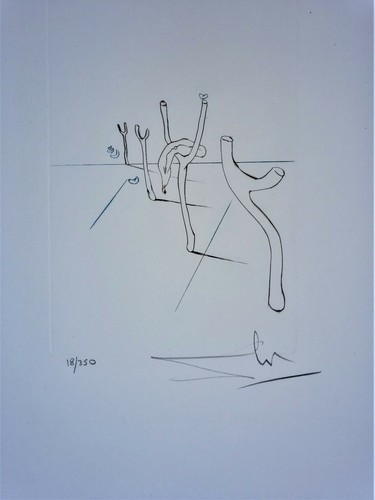 SALVADOR DALI Original Color DRYPOINT 1969 VANISHING MEMORY Pencil ...