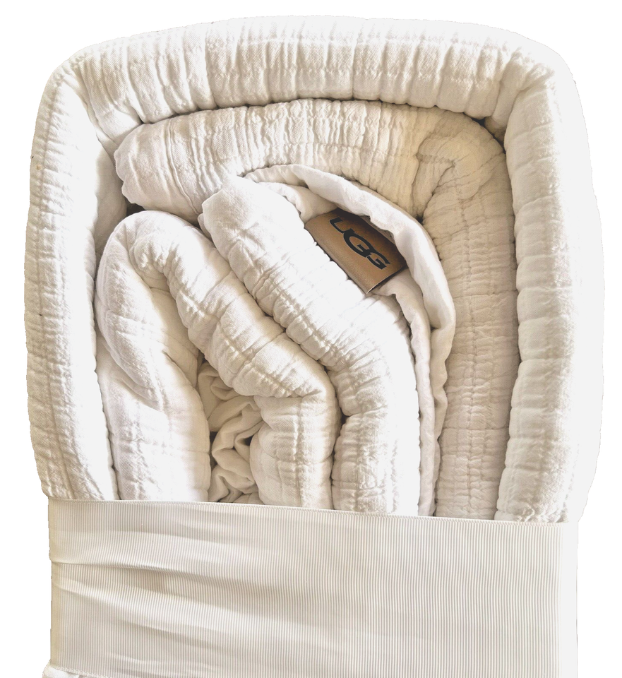 NWT UGG®Campo Full Queen Quilt 3Pc Set "SNOW" New Packaged Ribbon-MSRP ...