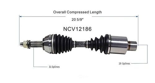Axle Shaft Assy- CV Shaft GSP North America NCV12186 | eBay