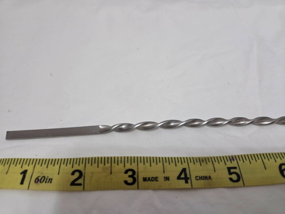 Metal Bar Spoon with Twisted Handle Swizzle Iced Tea Stirrer Cocktails ...