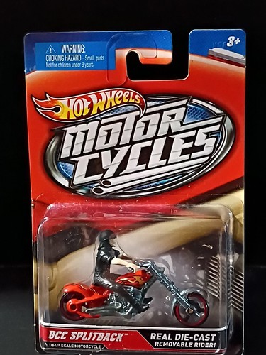 Hot Wheels Motor Cycles OCC Splitback Rare Orange With Flames Removable ...