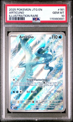 2025 POKEMON JTG EN-JOURNEY TOGETHER ILLUSTRATION RARE #161 ARTICUNO ...