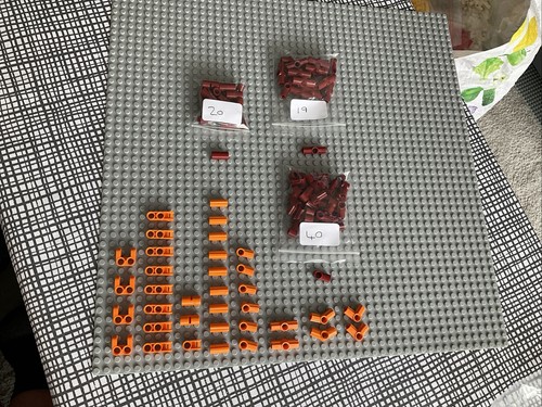 Lego lot genuine Orange/dark Red Technic Connectors | eBay UK