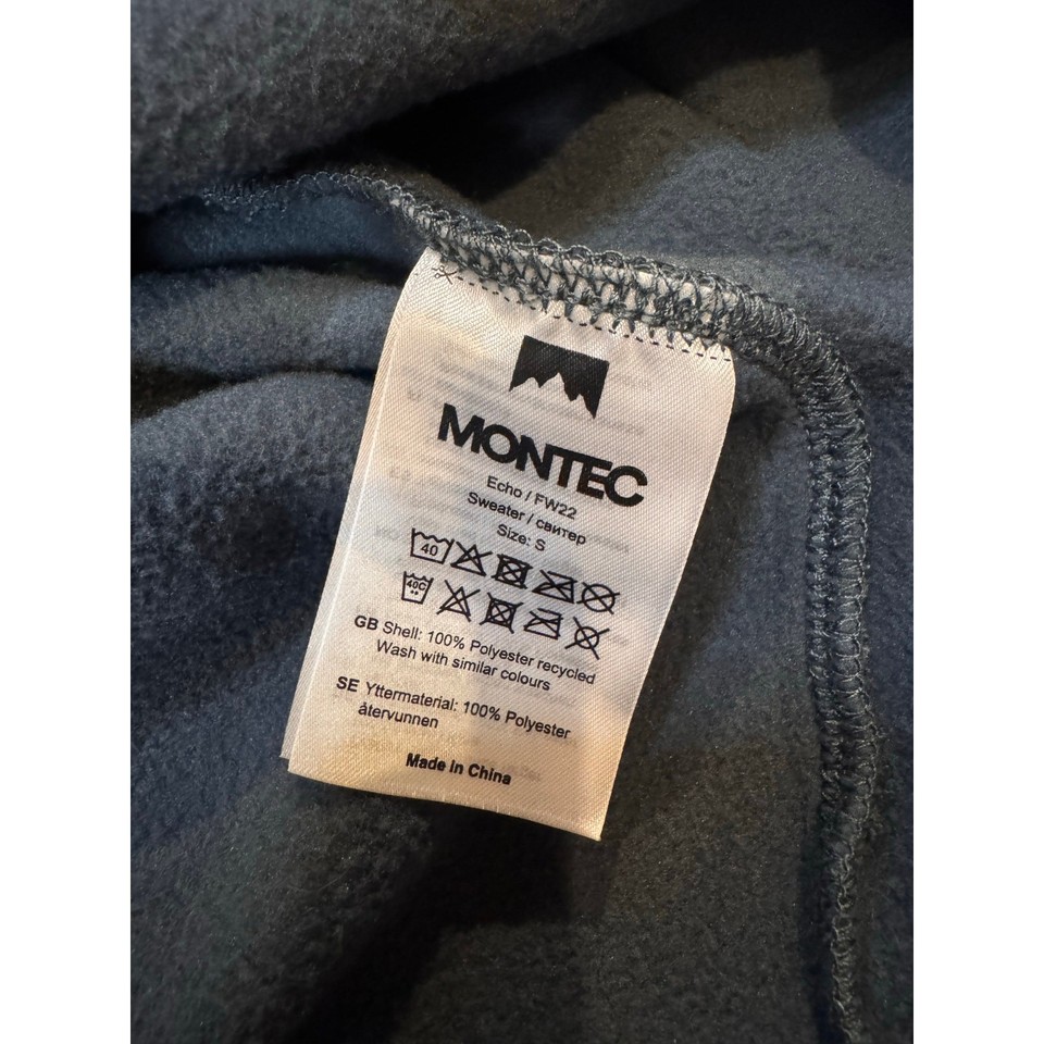 Montec Echo Sweater Fleece Mid Layer Quarter Zip Pullover Unisex Size S ...