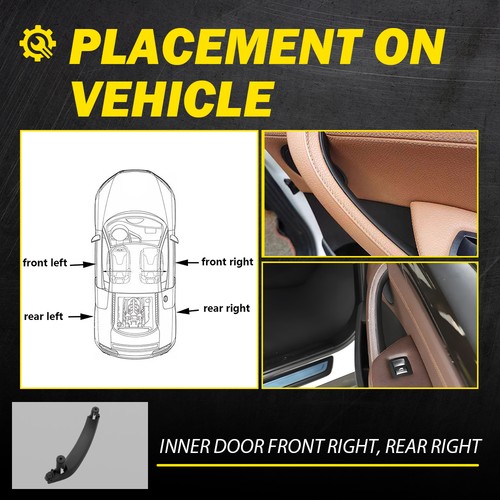 Right Door Interior Handle Pull Trim Black for BMW F25 F26 X3 ...