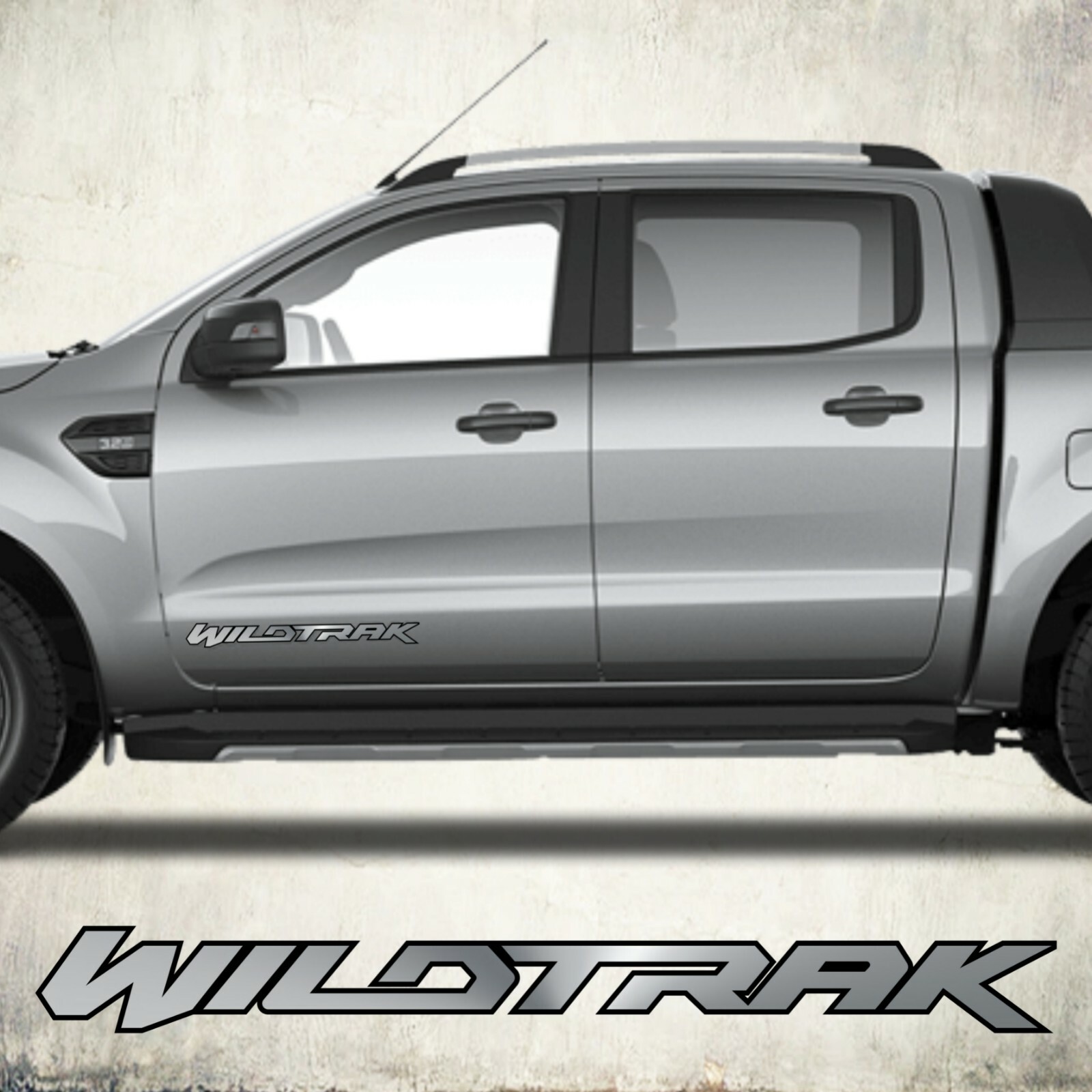 WILDTRAK STICKER DECAL GRAY truck design SET | eBay