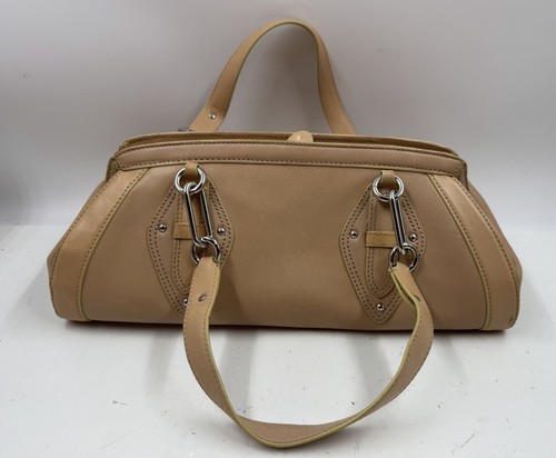 Cole Haan Trinity Womens Handbag Brown Leather Zipper Double Handle ...