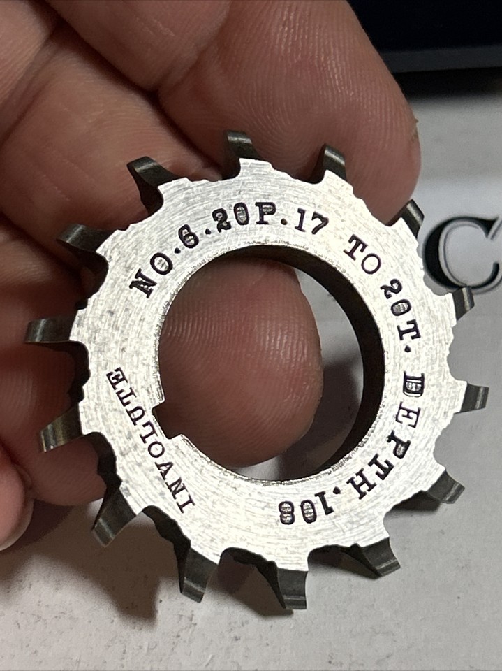 Involute Gear Cutter #6 20P 17-20T Morse Machinist Milling Tool C48 | eBay