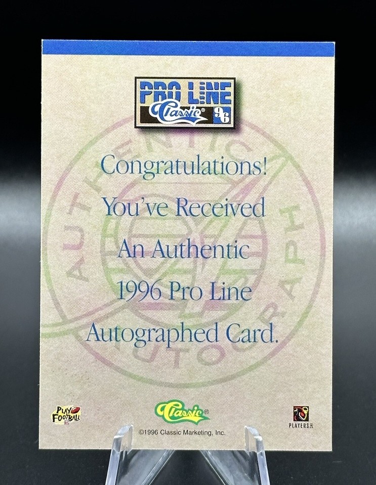 1996 Classic Pro Line JOHN “JUMBO” ELLIOTT On Card Auto 🔥 New York Giants 🔥 | eBay