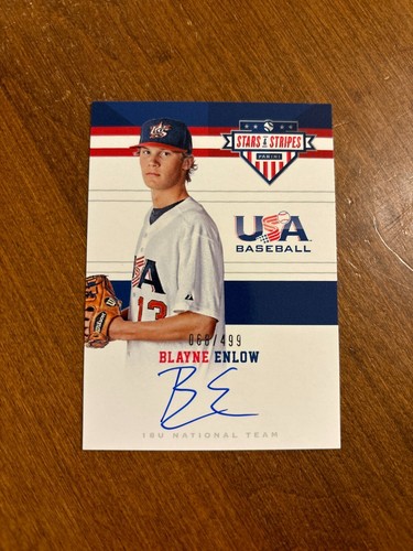 Blayne Enlow 2017 USA Baseball Stars Stripes Auto #15 Minnesota Twins ...