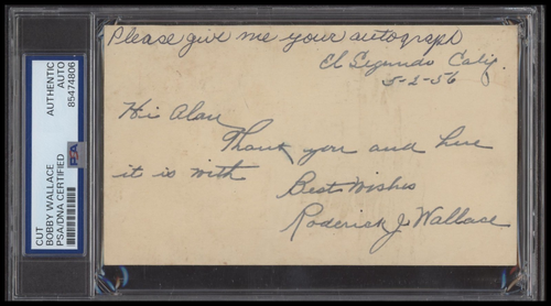 Bobby Wallace Autographed Vintage Baseball HOFer Cut Auto PSA DNA | eBay