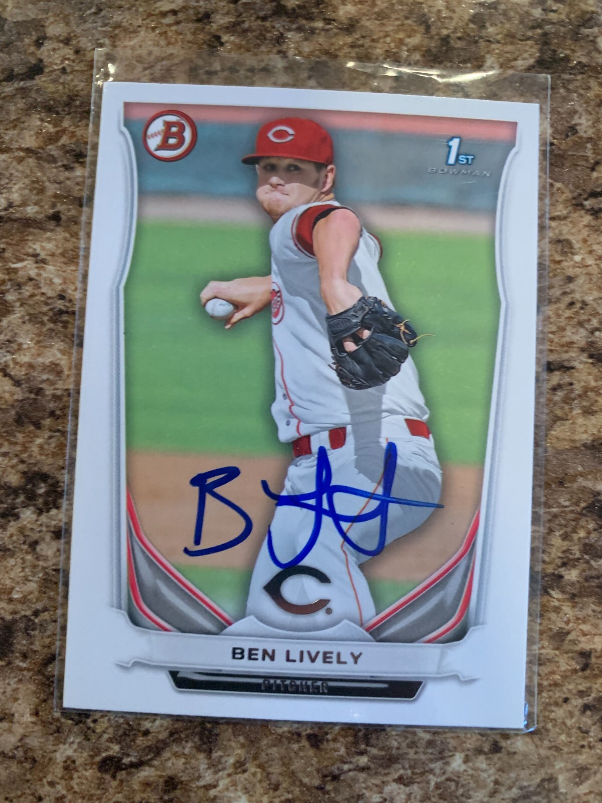 Ben Lively Signed 2014 Bowman Prospects Auto Rc Cincinnati Reds BP66 | eBay