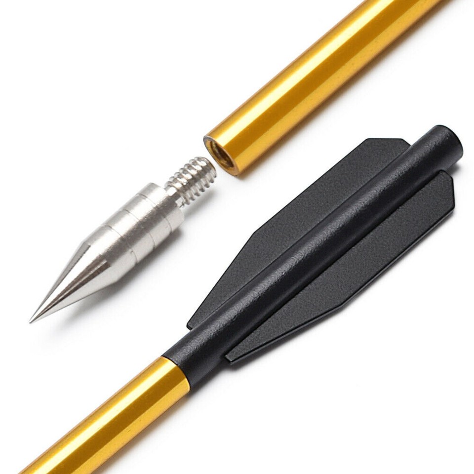 12 24 36 48 ALUMINUM BOLTS 6.3in METAL ARROWS 50 80 lb PISTOL CROSSBOW ...