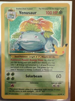 Venusaur Holo Pokemon Celebrations Classic Collection Card 15/102 TCG ...