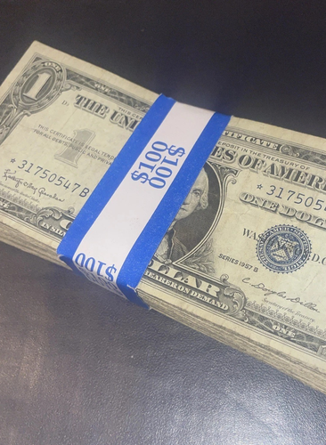 23- star 1957 One Dollar - low grade Silver Certificate notes-FREE ...