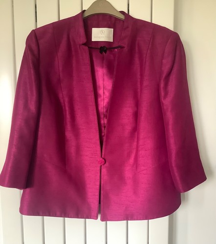 Jacques Vert Size 20 Raspberry Pink Jacket Wedding/Occasion | eBay UK