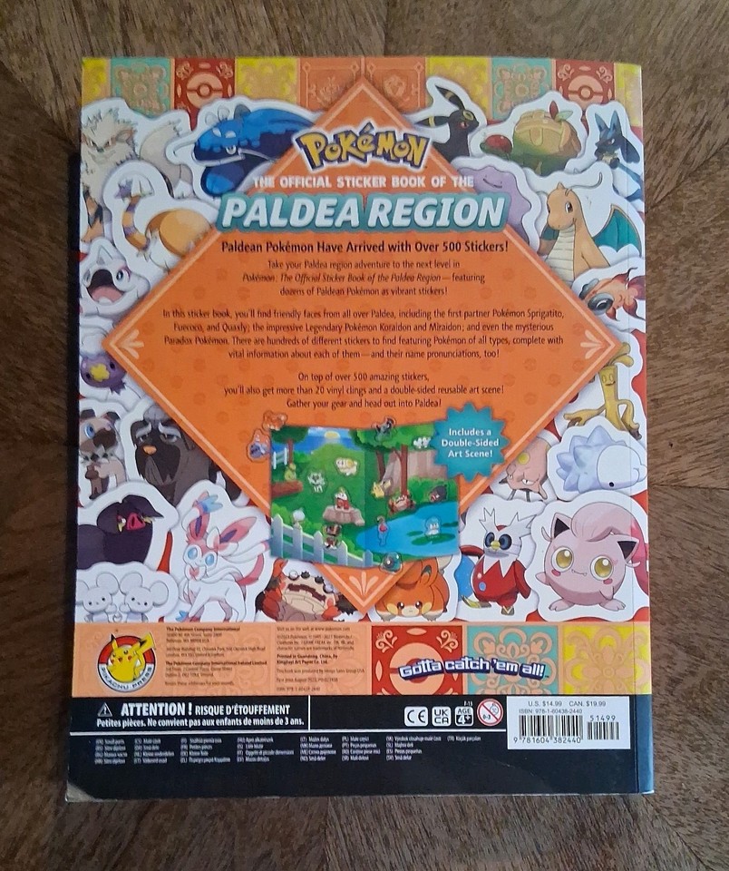 2023 Pokémon the Official Sticker Book of the Paldea Region, Paperback ...
