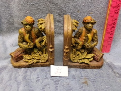 ** Older ADORABLE, COLORFUL - MONKEY BOOKENDS (Set #4) - THINK "GIFT"!! | eBay