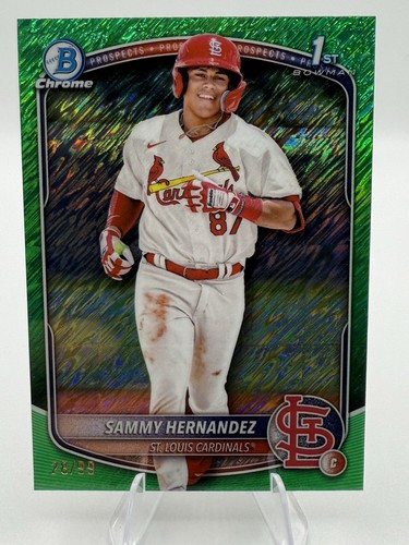 2025 Bowman 1st Green Shimmer Refractor Sammy Hernandez 28/99 BCP-66 ...