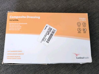 10 Pack Cardinal Health Composite Dressing COMP36 Dressing 3.2" x 6 ...