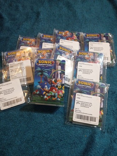 3x Sonic the Hedgehog Superstars GameStop Promo Acrylic Display Stand ...