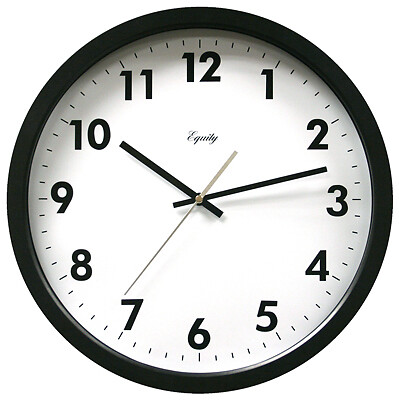 Commercial Wall Clock, Black, 14-In. | eBay
