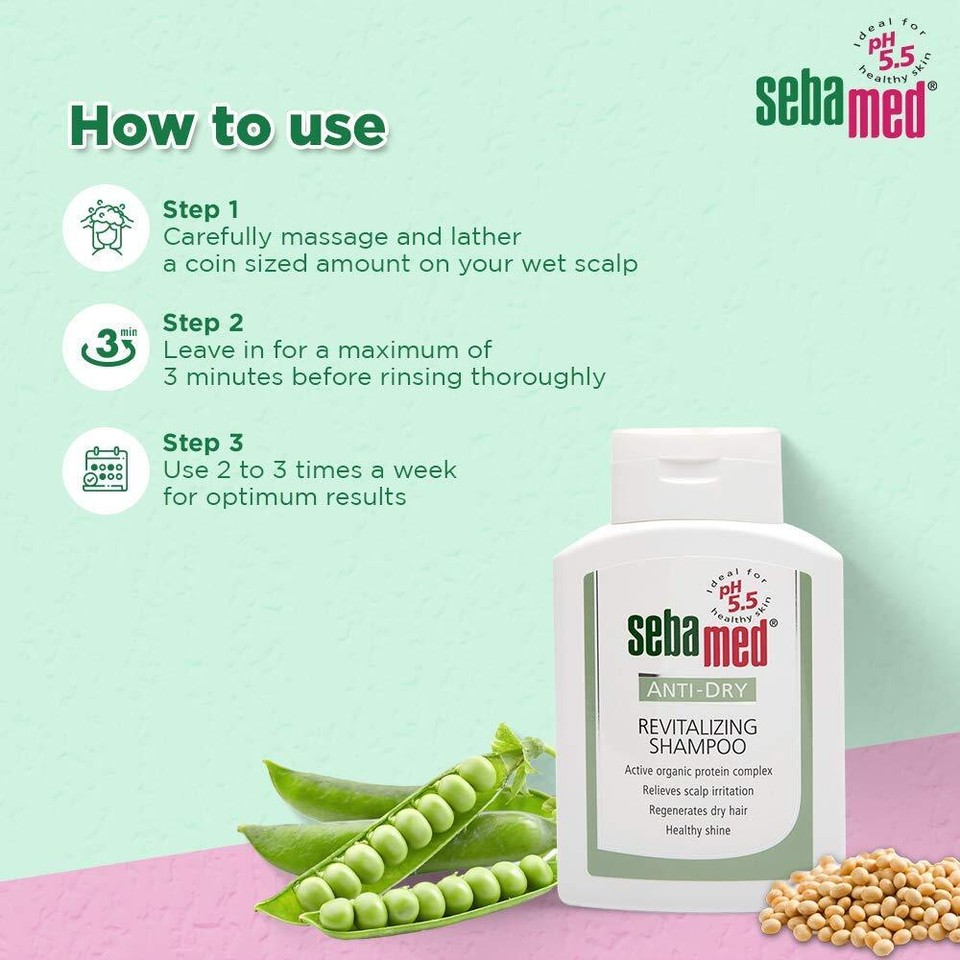 SebaMed Anti-Dry Revitalizing Shampoo PH5.5 For Healthy Shine Hair 200ml | eBay