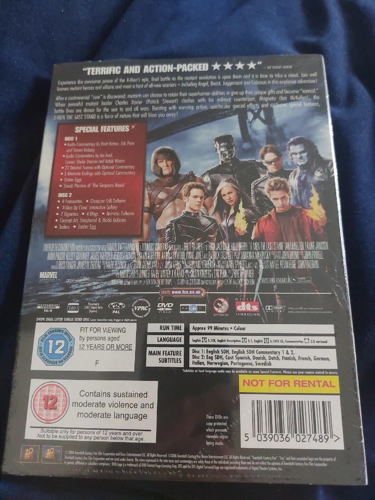 X-Men 3: The Last Stand DVD Action & Adventure (2006) Hugh Jackman New ...