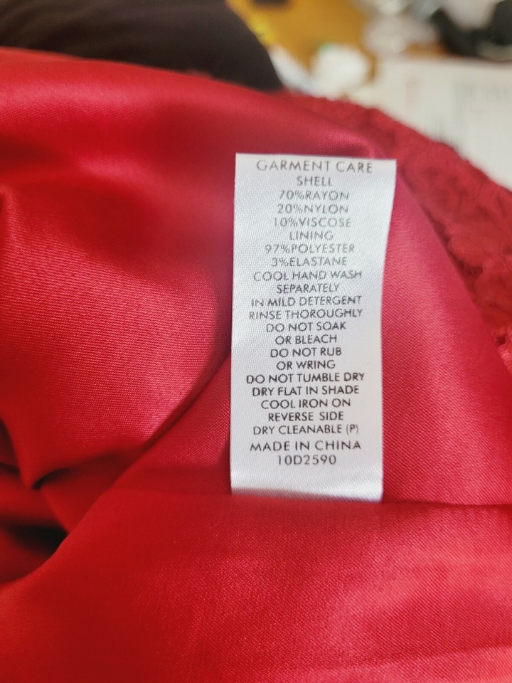 Diana Ferrari Size 6 Red Lace Pencil Knee Length Formal Dress | eBay ...