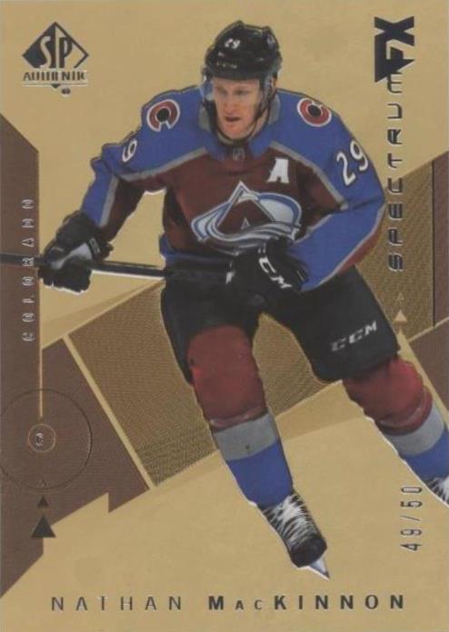 2018-19 SP Authentic - Spectrum Fx Veterans Nathan MacKinnon #S-32 Gold ...