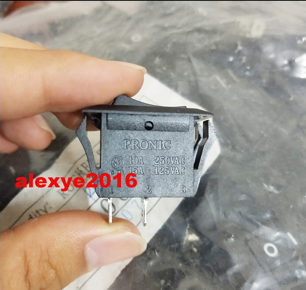 1 PCS PRONIC T120 R15 Black Rocker Switch 2 Pins ON-OFF 2 Positions ...
